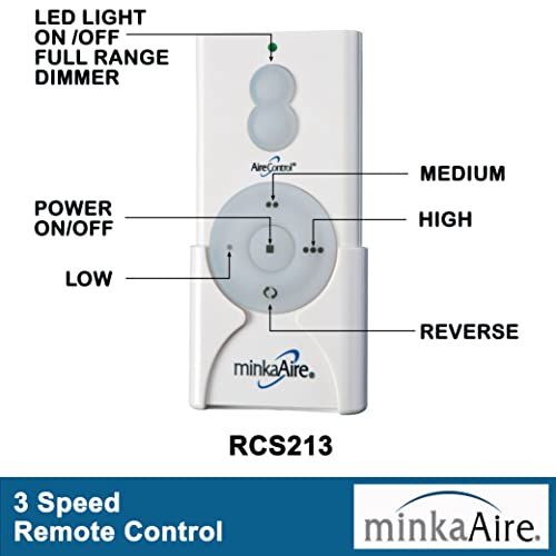 MINKA-AIRE F843-WH Wave 52 Inch 3 Blade Ceiling Fan in White Finish