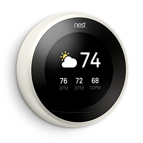 Nest (T3017US) Learning Thermostat 3rd Gen, White with Deco Gear 2 Pack WiFi Smart Plug