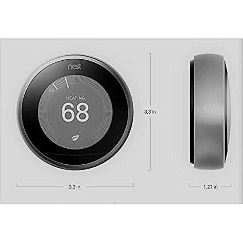 Nest (T3017US) Learning Thermostat 3rd Gen, White with Deco Gear 2 Pack WiFi Smart Plug