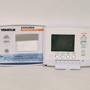 Venstar T3700 Residential Voyager WiFi Ready Thermostat - Works W/ Alexa When WiFi Module Installed, White, 6.3 x 5 x2.3