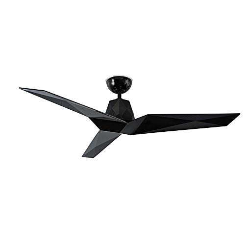 Vortex Smart Indoor and Outdoor 3-Blade Ceiling Fan 60in Gloss Black with Remote Control works with Alexa, Google Assistant, Samsung Things, and iOS or Android App