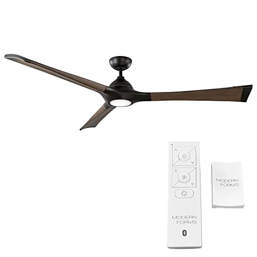 Woody Smart Indoor and Outdoor 3-Blade Ceiling Fan 72in Oil Rubbed Bronze/Dark Walnut with 3000K LED Light Kit and Remote Control works with Alexa, Google Assistant, Samsung Things, and iOS or Android App