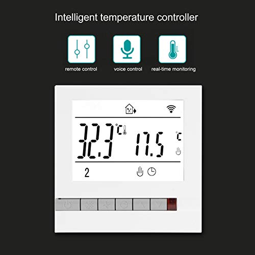 Zerodis Electric Heating Thermostat, WiFi Programmable Smart Electric Baseboard Heater Thermostat LCD Display APP Voice Control, Compatible with Alexa, Google Assistant, Smart Life 95-240V