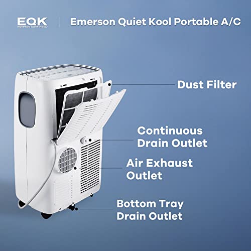 Emerson Quiet Kool 3 in 1 SMART Portable Air Conditioner, Dehumidifier & Fan | Wifi and Voice Control | Amazon Alexa, Google Home | for Rooms up to 300 Sq.Ft | EAPC5RSC1