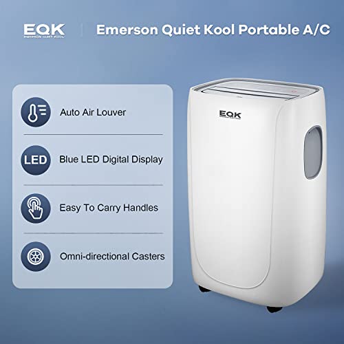 Emerson Quiet Kool 3 in 1 SMART Portable Air Conditioner, Dehumidifier & Fan | Wifi and Voice Control | Amazon Alexa, Google Home | for Rooms up to 300 Sq.Ft | EAPC5RSC1