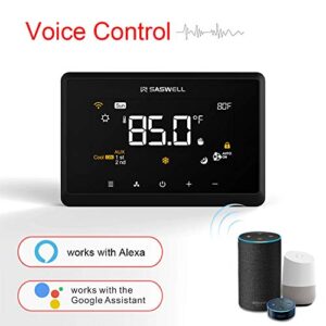 Wi-Fi Smart Thermostat for Smart Home, Tuya APP Remote Control, Compatible with Alexa, Google Assistant, Saswell T29UTW-7-WIFI(TY)