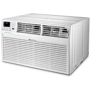 Emerson Quiet Kool 12,000 BTU 230V Through-The-Wall Air Conditioner with Remote Control | 4-in-1 AC, Heater, Dehumidifer, Fan | for Rooms up to 550 Sq.Ft. | 24H Timer | EATE12RD2T, 12000, White