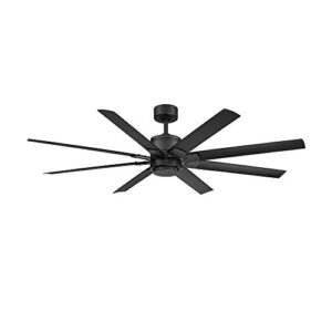 Renegade Smart Indoor and Outdoor 8-Blade Ceiling Fan 52in Matte Black with 3000K LED Light Kit and Remote Control works with Alexa, Google Assistant, Samsung Things, and iOS or Android App