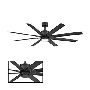 Renegade Smart Indoor and Outdoor 8-Blade Ceiling Fan 52in Matte Black with 3000K LED Light Kit and Remote Control works with Alexa, Google Assistant, Samsung Things, and iOS or Android App