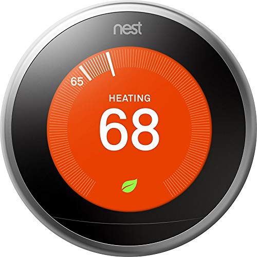 Google, T3008US, Nest Learning Thermostat, 3rd Gen, Smart Thermostat, Pro Version, Works With Alexa (Renewed)