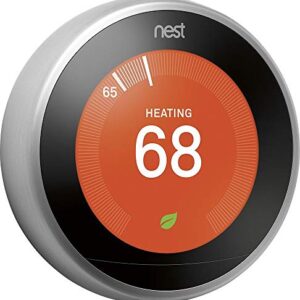 Google, T3008US, Nest Learning Thermostat, 3rd Gen, Smart Thermostat, Pro Version, Works With Alexa (Renewed)