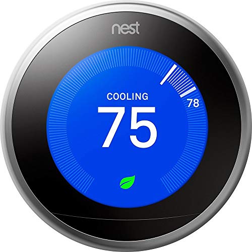 Google, T3008US, Nest Learning Thermostat, 3rd Gen, Smart Thermostat, Pro Version, Works With Alexa (Renewed)