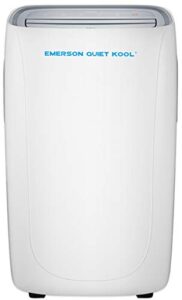 emerson quiet kool eape14rsd1 smart heat/cool wi-fi and voice 550-sq. ft portable air conditioner with remote control for rooms, white