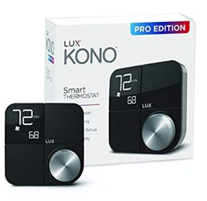 lux pro pekn-s-b1-b04 kono smart pro edition wi-fi thermostat, 2.8, black