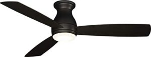 fanimation hugh indoor/outdoor ceiling fan with blades and led light kit 52 inch – dark bronze