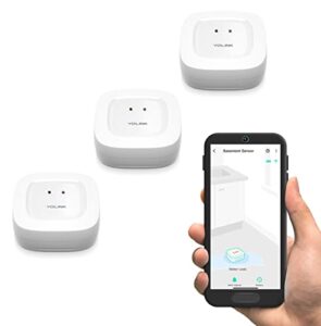 smart water leak sensor 3 pack, yolink 1/4 mile world’s longest range wireless water sensor works with alexa ifttt, water leak detector with app notifications, remote monitoring – yolink hub required