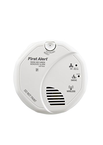 First Alert SCO500B Wireless Interconnected Photoelectric Smoke and Carbon Monoxide Combo Alarm with Voice and Location