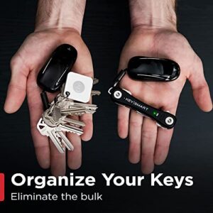 KeySmart Pro- Compact Smart Trackable Key Holder w LED Flashlight & Tile Bluetooth Key Finder Technology, EDC Key Organizer, Other Mini Tools & Accessories for Men, Husband & Dad