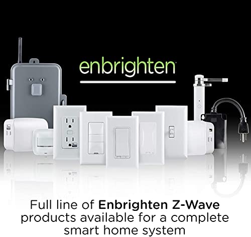 Enbrighten Z-Wave Plus 40-Amp Indoor/Outdoor Metal Box Smart Switch, Direct Wire, 120-277VAC, for Pools, Pumps, Patio Lights, AC Units, Electric Water Heaters, 14285, Gray