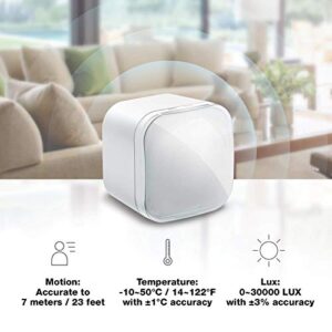 Aeotec TriSensor, Z-Wave Plus S2 Enabled Zwave Motion Sensor, Temperature, Light Sensor, Work with Zwave Hub Smartthings 3-in 1 Security System, Battery Powered