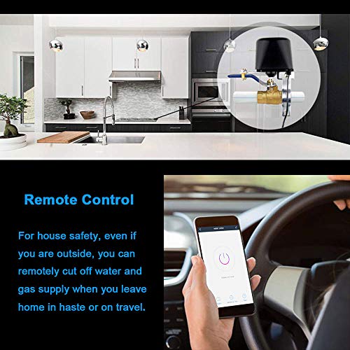 Smart Wifi Water Valve Shutoff Timer, Smart Sprinkler Controller, Wifi Gas Shut Off Valve Controller, for Valves up to 1.5", Compatible with Alexa Google, APP Remote Control, No Hub Required