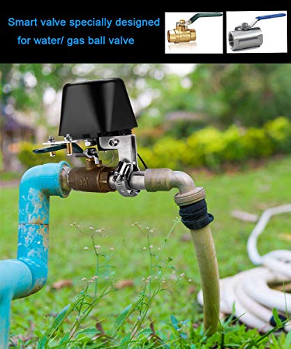 Smart Wifi Water Valve Shutoff Timer, Smart Sprinkler Controller, Wifi Gas Shut Off Valve Controller, for Valves up to 1.5", Compatible with Alexa Google, APP Remote Control, No Hub Required