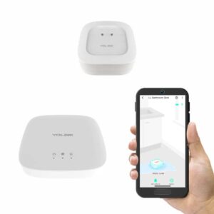 smart leak sensor, yolink 1/4 mile world’s longest range wireless smart water leak sensor compatible with alexa and ifttt leak detector with app alerts and remote monitor, yolink hub included