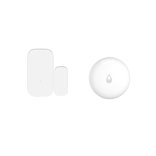 Aqara Door and Window Sensor Plus Aqara Water Leak Sensor, REQUIRES AQARA HUB, Zigbee Connection, For Remote Monitoring, Alarm System and Smart Home Automation