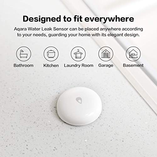 Aqara Door and Window Sensor Plus Aqara Water Leak Sensor, REQUIRES AQARA HUB, Zigbee Connection, For Remote Monitoring, Alarm System and Smart Home Automation