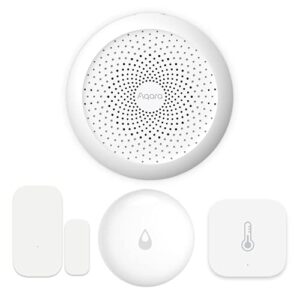 aqara smart hub m1s plus aqara temperature and humidity sensor, door and window sensor and water leak sensor, zigbee connection, for remote monitoring and smart home automation