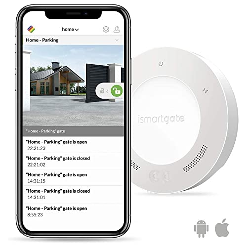 ismartgate LITE Smart Gate Opener Remote, APP Control, Compatible with Apple Homekit, Amazon Alexa, Google Assistant and IFTTT. Compatible with All Gates. Wireless sensor included.