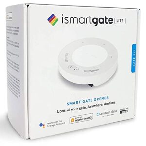 ismartgate LITE Smart Gate Opener Remote, APP Control, Compatible with Apple Homekit, Amazon Alexa, Google Assistant and IFTTT. Compatible with All Gates. Wireless sensor included.