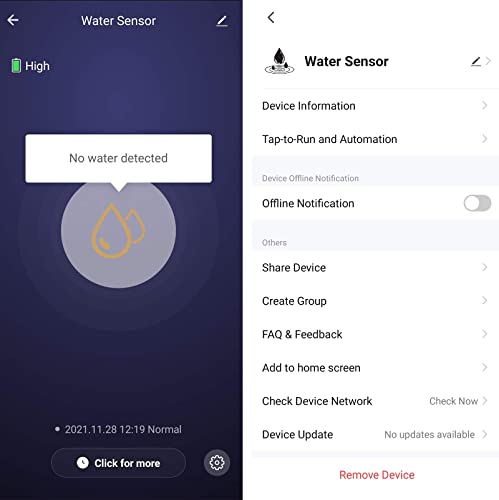 Smarter Living- Smart WiFi Water Sensor & Flood Detector, Phone Notifications via Smart Life and Tuya App, Low Battery Reminder, Easy Setup