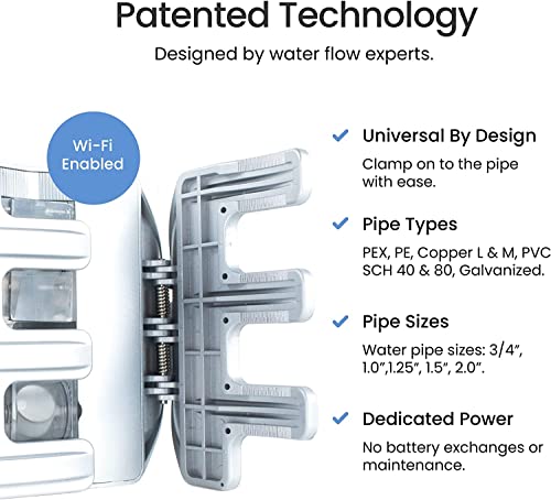 bluebot Universal Smart Home Water Meter & iOS App for Leak Detection, Live Water Usage Tracking and Alerting. Sub Meter from One Account. Install in Minutes, No Plumbing or Subscription Required.