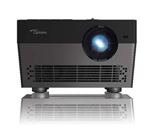 optoma uhl55 4k led smart projector with hdr, bright 1500 lumens, works with alexa and google assistant, for home theaters and outdoors, auto focus, bluetooth speaker built in, stream netflix, black