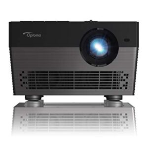 Optoma UHL55 4K LED Smart Projector with HDR, Bright 1500 lumens, Works with Alexa and Google Assistant, for Home Theaters and Outdoors, Auto Focus, Bluetooth Speaker Built in, Stream Netflix, Black