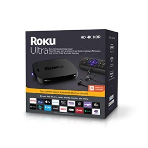 roku ultra | streaming media player 4k/hd/hdr with premium jbl headphones