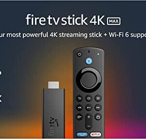 Fire TV Stick 4K Max streaming device, Wi-Fi 6, Alexa Voice Remote (includes TV controls)