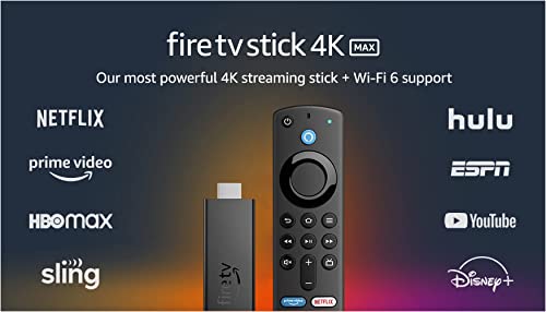 Fire TV Stick 4K Max streaming device, Wi-Fi 6, Alexa Voice Remote (includes TV controls)