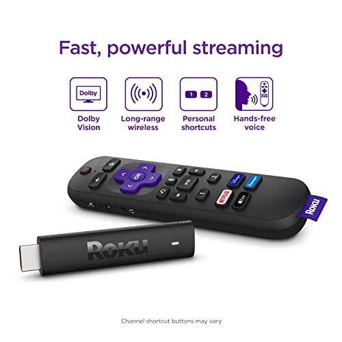 Roku Streaming Stick 4K+ Streaming Device 4K/HDR/Dolby Vision with Roku Voice Remote Pro