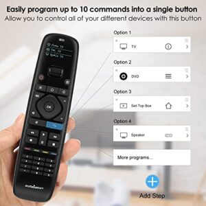 Sofabaton U1 Universal Remote Control, All in One Remote with Smart APP, OLED Display and Macro Button, Control up to 15 Entertainment Devices, Works with TV/DVD/Blu-ray/Player/Projector