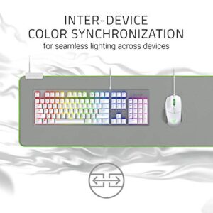 Razer Goliathus Extended Chroma Gaming Mouse Pad: Customizable Chroma RGB Lighting - Soft, Cloth Material - Balanced Control & Speed - Non-Slip Rubber Base - Mercury White