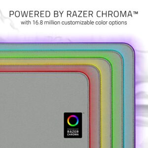 Razer Goliathus Extended Chroma Gaming Mouse Pad: Customizable Chroma RGB Lighting - Soft, Cloth Material - Balanced Control & Speed - Non-Slip Rubber Base - Mercury White