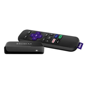 roku premiere | hd/4k/hdr streaming media player, simple remote and premium hdmi cable, black