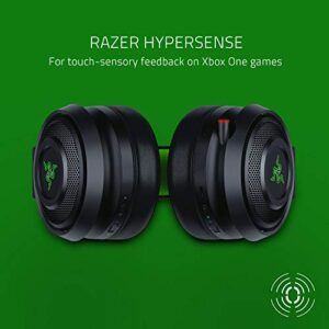 Razer Nari Ultimate for Xbox One Wireless 7.1 Surround Sound Gaming Headset: HyperSense Haptic Feedback - Auto-Adjust Headband - Retractable Mic – for Xbox One, Xbox Series X & S - Black/Green