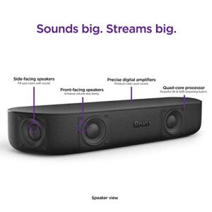 Roku Streambar | 4K/HD/HDR Streaming Media Player & Premium Audio, All In One, Includes Roku Voice Remote