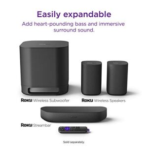 Roku Streambar | 4K/HD/HDR Streaming Media Player & Premium Audio, All In One, Includes Roku Voice Remote