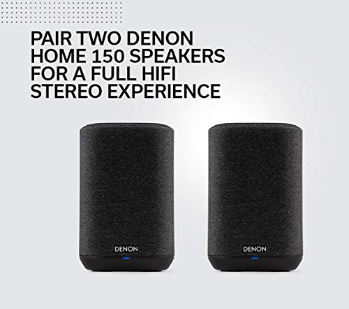 Denon Home 150 Wireless Speaker | HEOS, Alexa Built-in, AirPlay 2, and Bluetooth | Compact Design | Black