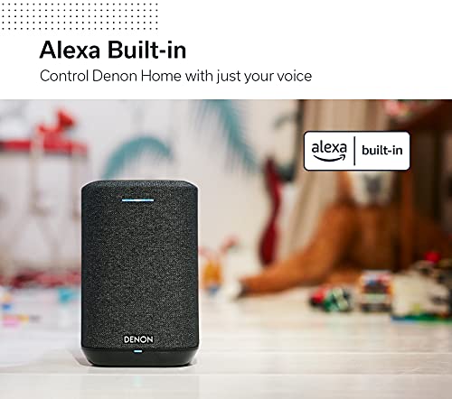 Denon Home 150 Wireless Speaker | HEOS, Alexa Built-in, AirPlay 2, and Bluetooth | Compact Design | Black