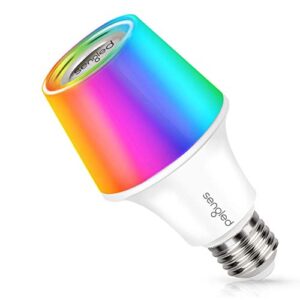 sengled solo rgbw bluetooth light bulb speaker multi color changing led light bulb 60w equivalent dimmable app controlled e26 smart music bulb, compatible with alexa via bluetooth connection